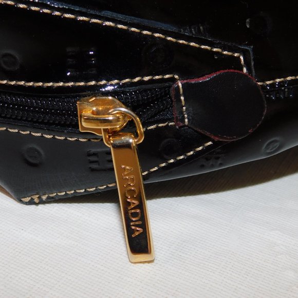 Arcadia | Bags | Arcadia Black Patent Leather Shoulder Bag Purse Made ...